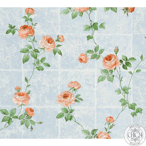 AS Creation Wallpaper 345011 Chateau Blue Floral Design – The Untouchables